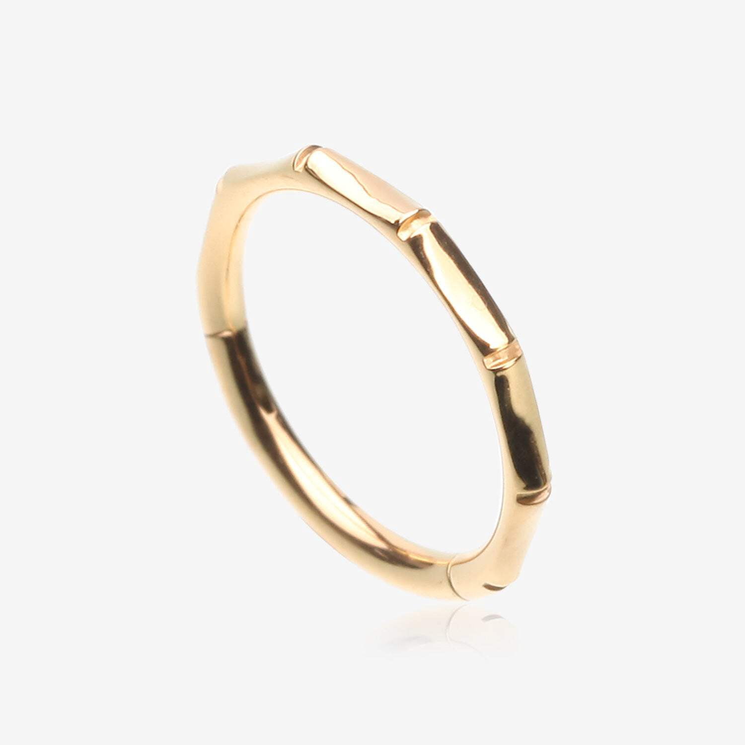Pure24K Implant Grade Titanium Bamboo Essence Seamless Clicker Hoop ...