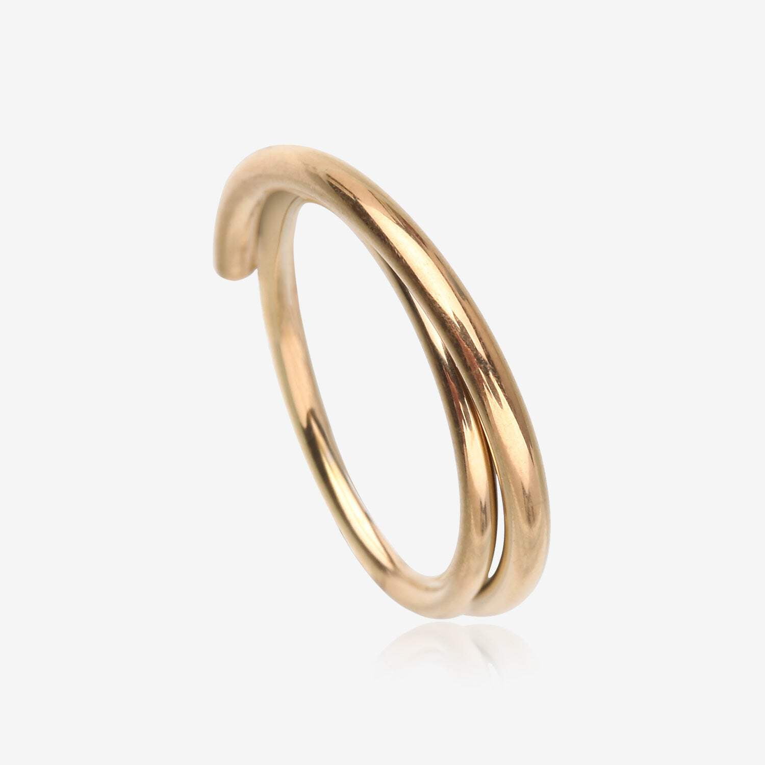 Pure24K Implant Grade Titanium Double Crossing Layer Clicker Hoop Ring ...