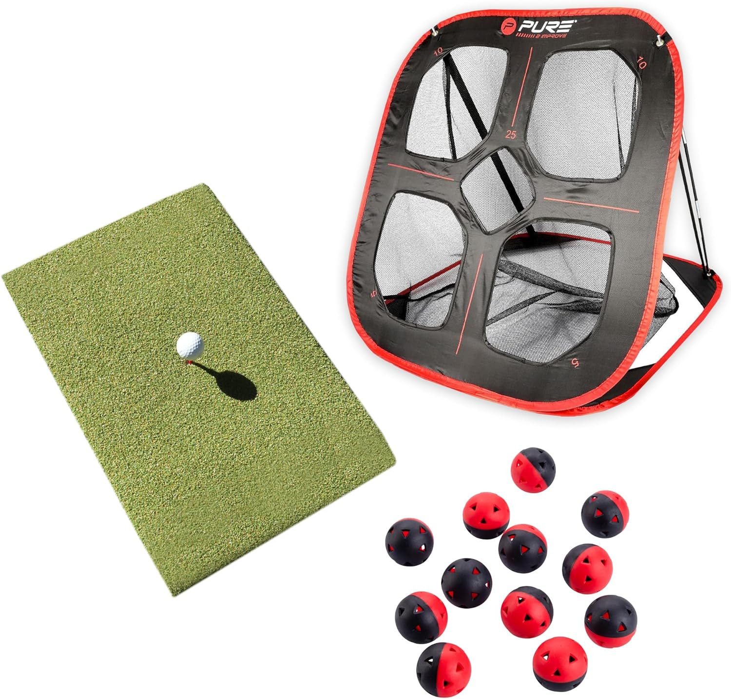 Pure2Improve Hit & Chip Indoor & Outdoor Golf Practice Bundle - Walmart.com