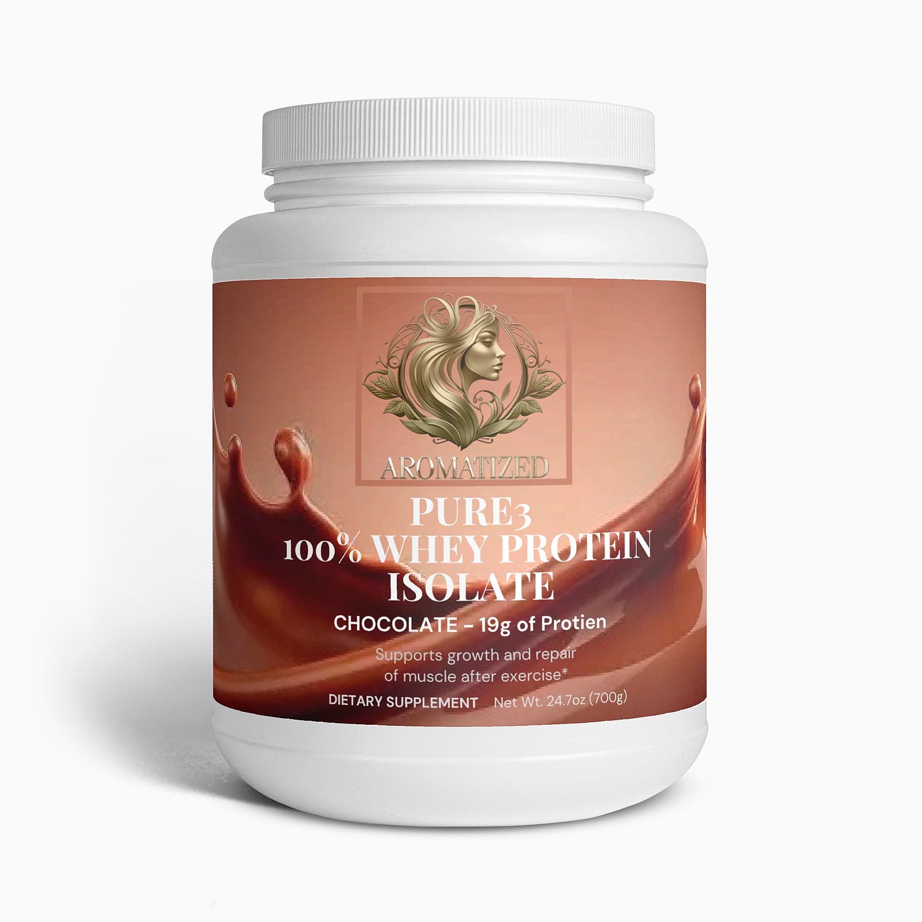 Pure3 100% Whey Protein Isolate (Chocolate) by Aromatized 19g of ...