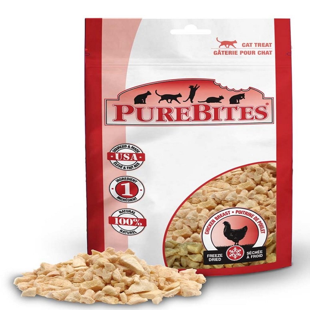 PureBites 100% USDA Freeze Dried Chicken Breast Cat Treat 1.09zo ...