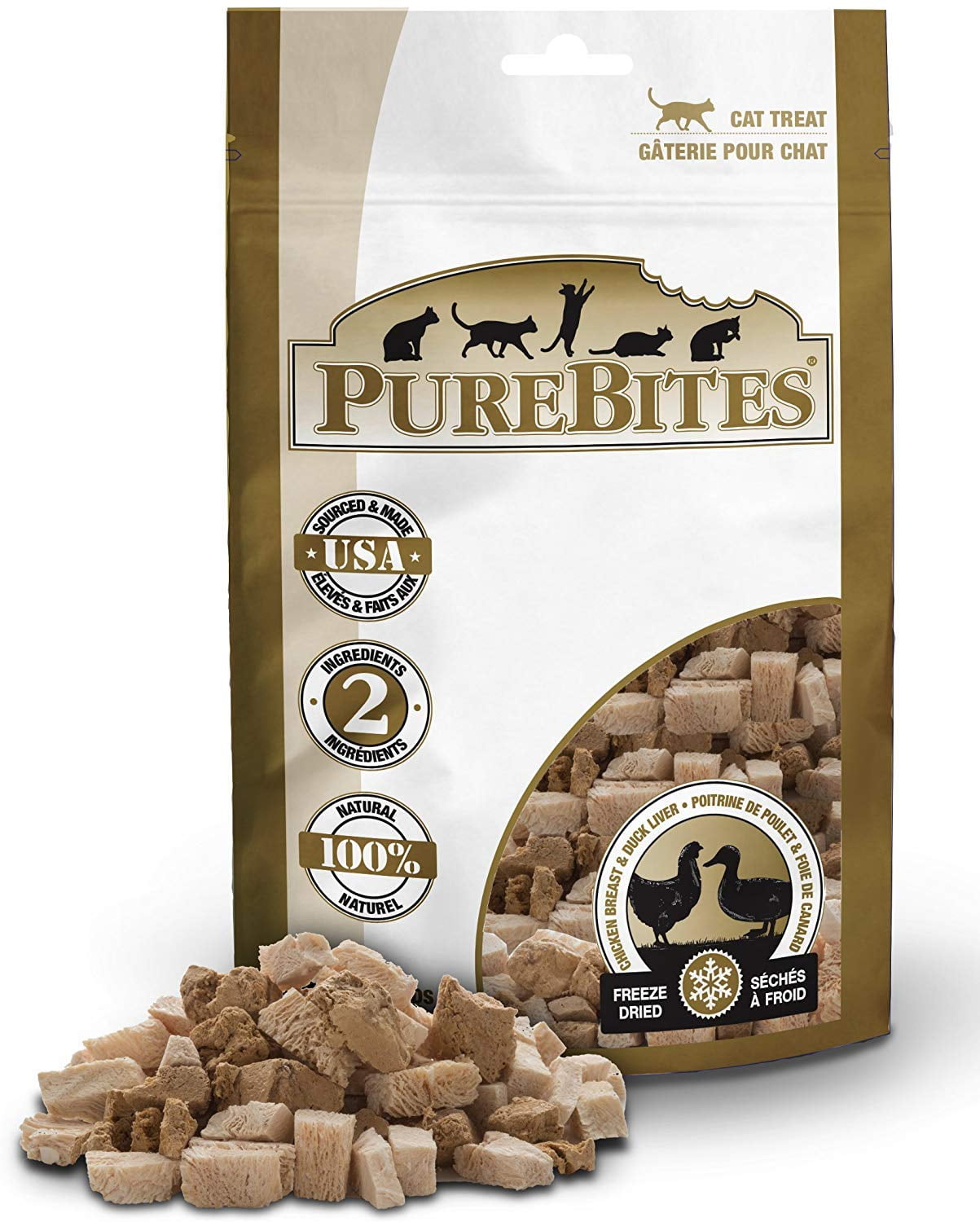 PureBites Chicken Breast & Duck Liver Freeze Dried Cat Treats (5 Pack ...