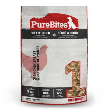 PureBites Natural Raw Chicken Breast Dog Treats, Value Size 6.2oz ...