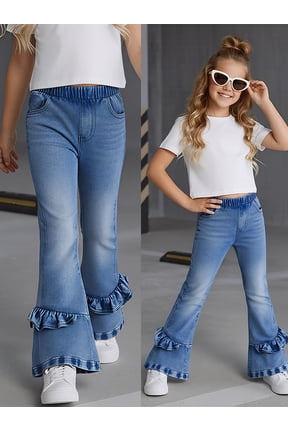 Shop Ruffled Bell Bottom Jeans for Girls and Toddlers Online
