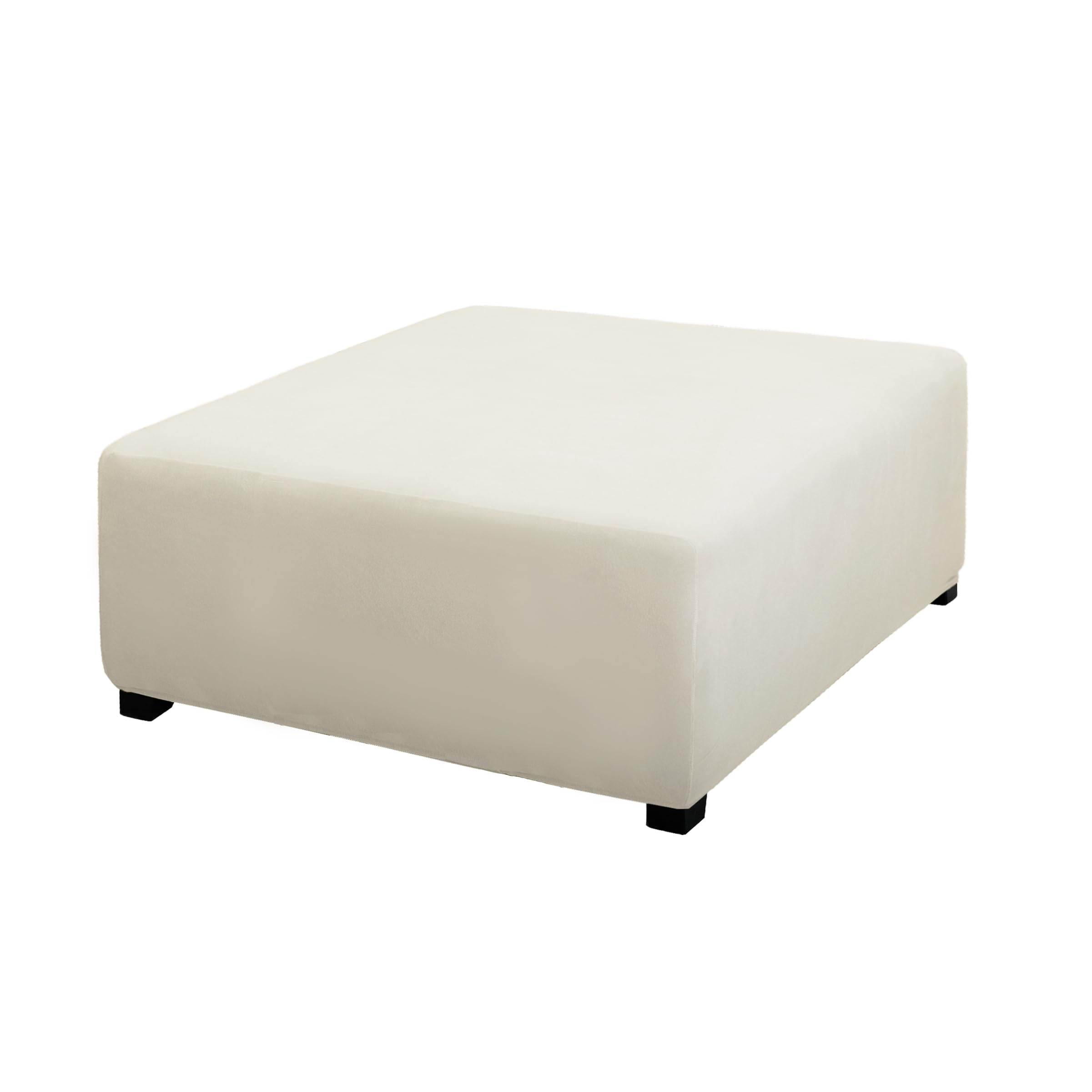 PureFit Super Stretch Form Fit Square Ottoman Cover Rectangle - Ottoman ...