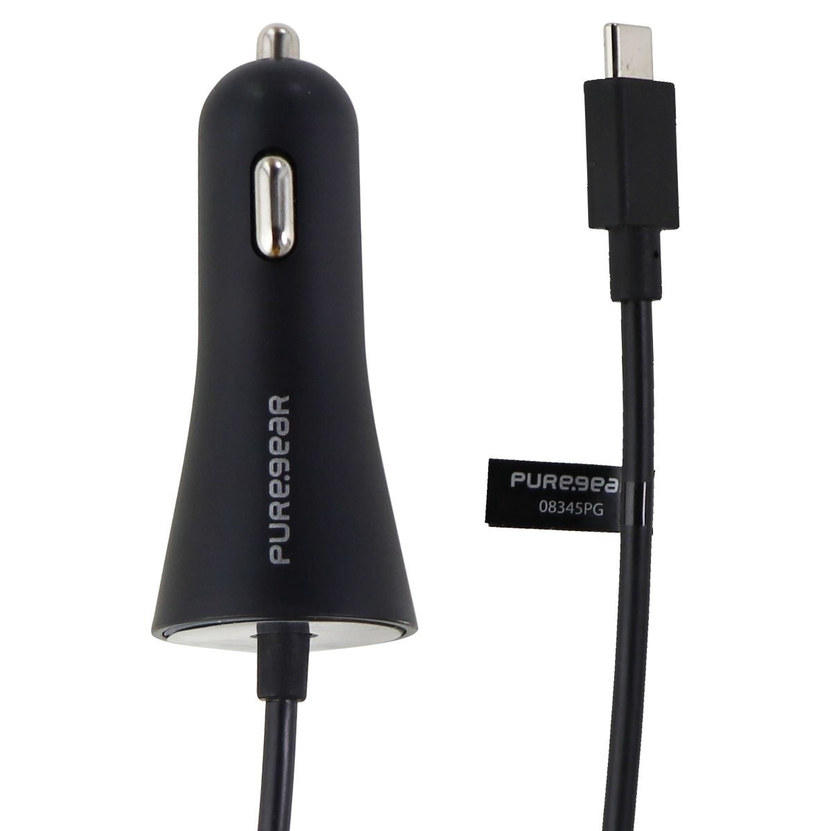 PureGear 5Ft Coiled 15W/3A Vehicle Car Charger for USB-C Type C Devices ...
