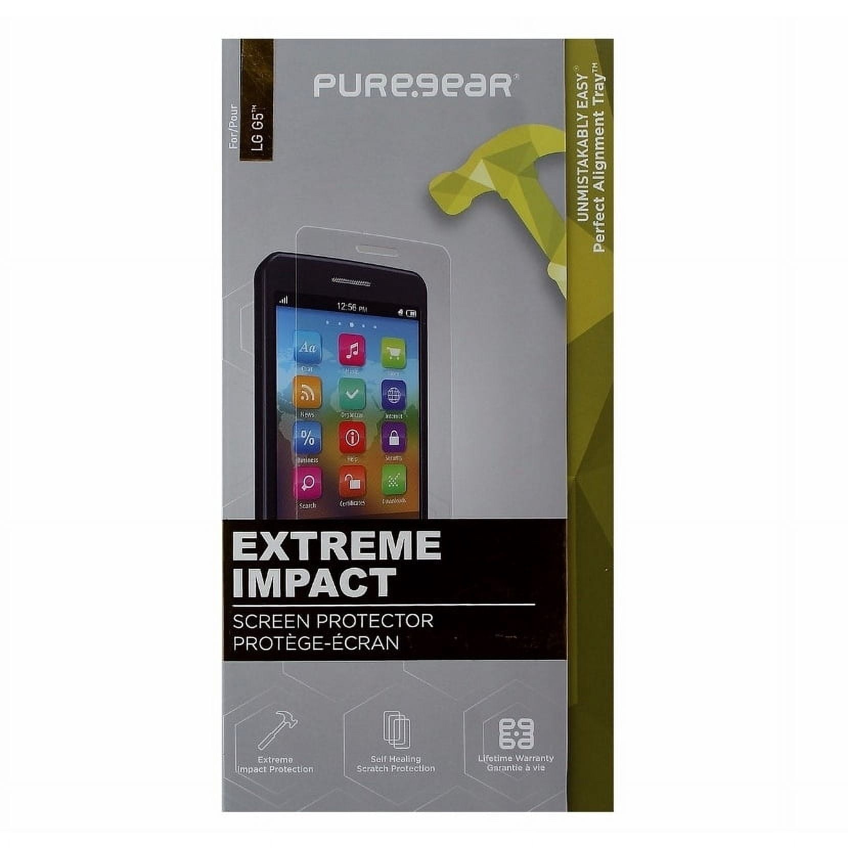 PureGear Extreme Impact Plain Screen Protector for LG G5 - Clear ...
