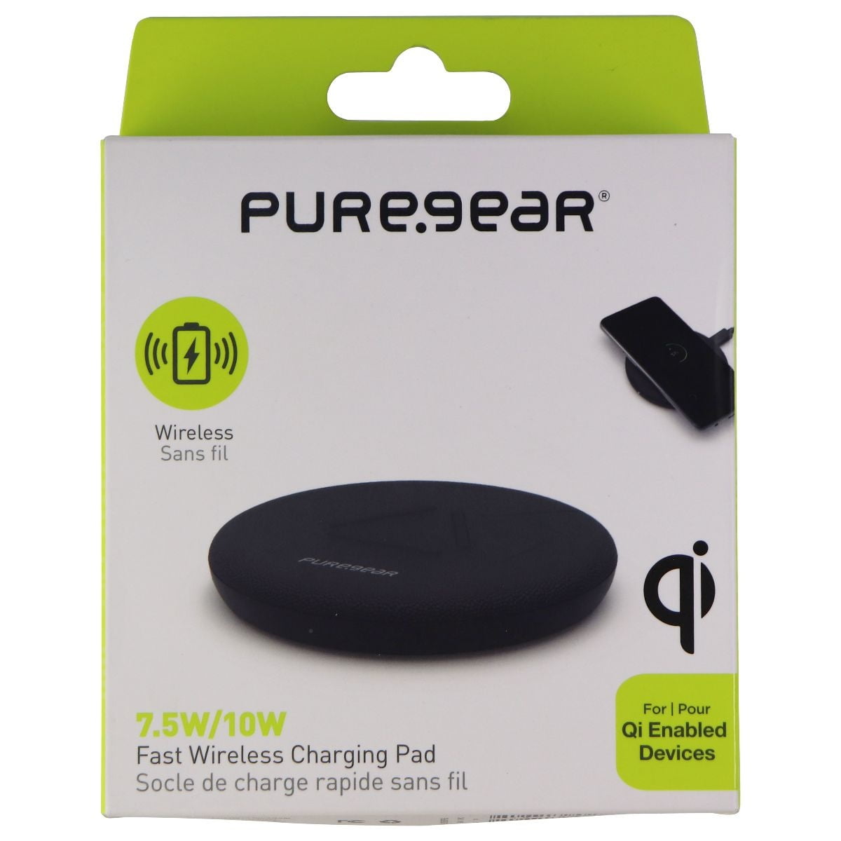 PureGear Fast Wireless Charging Pad for Qi Enabled Devices - Black ...