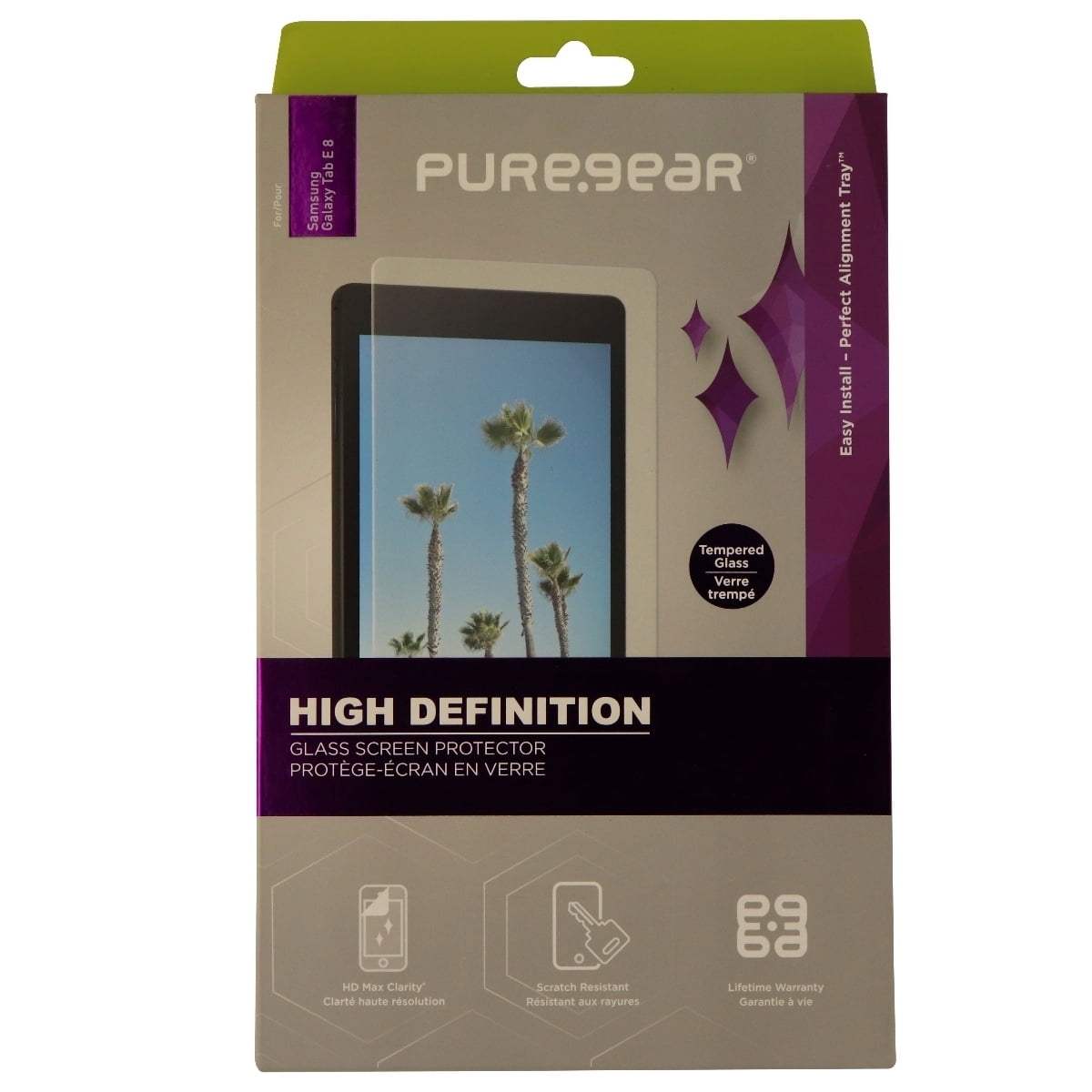 PureGear HD Tempered Glass Screen Protector for Samsung Galaxy Tab E (8 ...