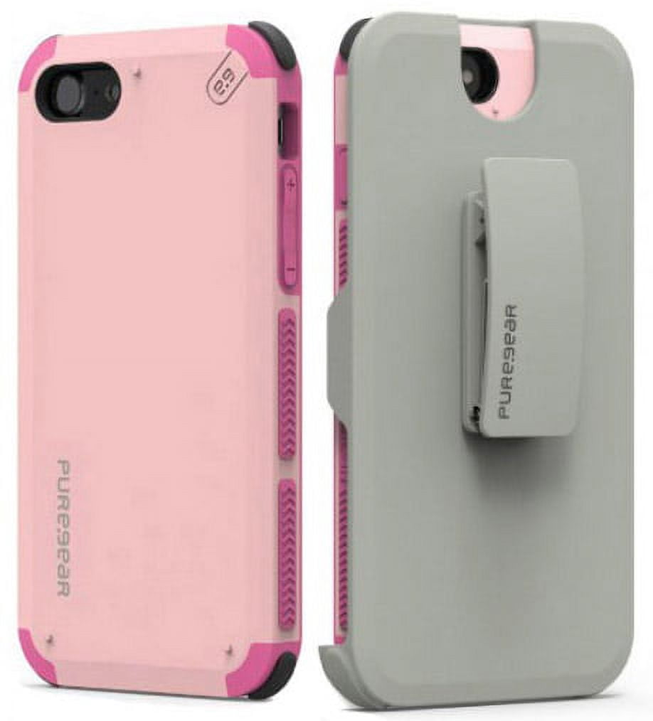 PureGear [Light Pink] Dualtek Extreme Rugged Case Cover + Belt Clip ...