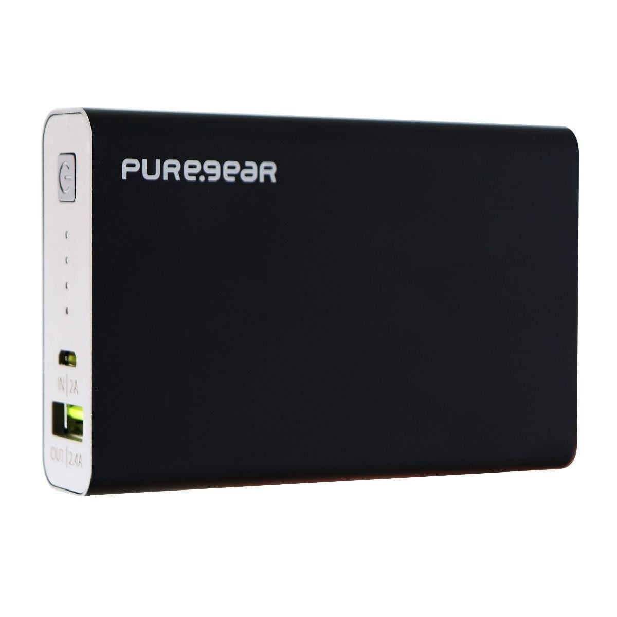 PureGear PureJuice 10000mAh (2.4A) USB Charger with USB-C Input - Black ...