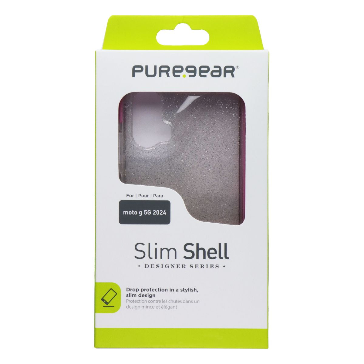 PureGear Slim Shell Series Case for Moto G 5G 2024 - Glitter/Pink ...