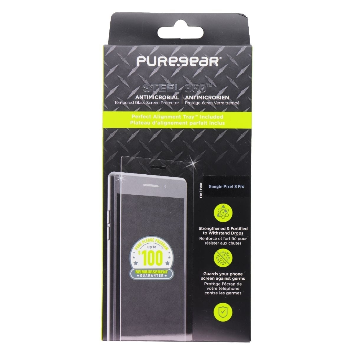 PureGear Steel 360 Screen Protector for Google Pixel 8 Pro - Clear - Walmart.com