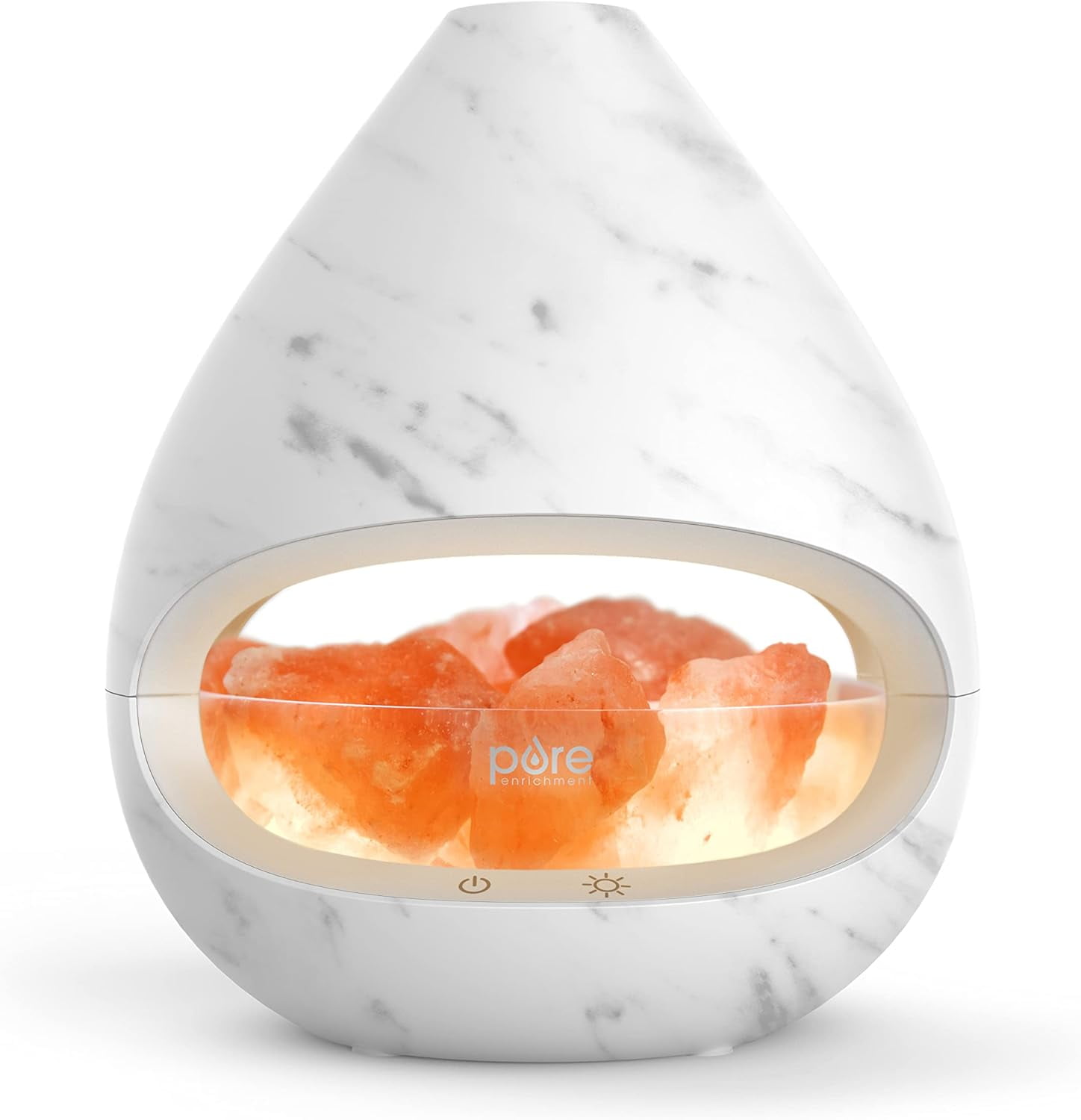PureGlow Crystal - 2-in-1 Himalayan Salt Lamp & Ultrasonic Essential ...