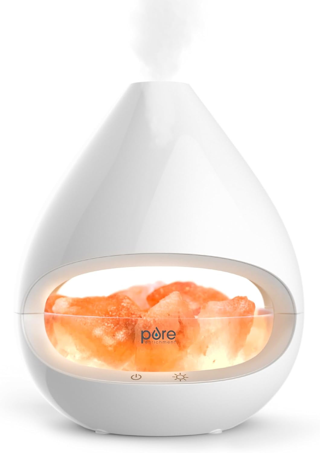 PureGlow Crystal - 2-in-1 Himalayan Salt Lamp & Ultrasonic Essential ...