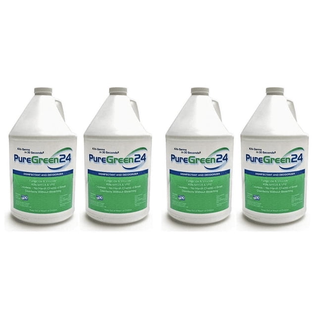 PureGreen24 (4 Gallon Pack) Disinfectant, Kills Deadly Germs Without ...