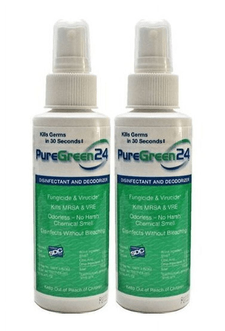 PureGreen24 (4oz 2-Pack) Disinfectant, Kills deadly Germs without the ...
