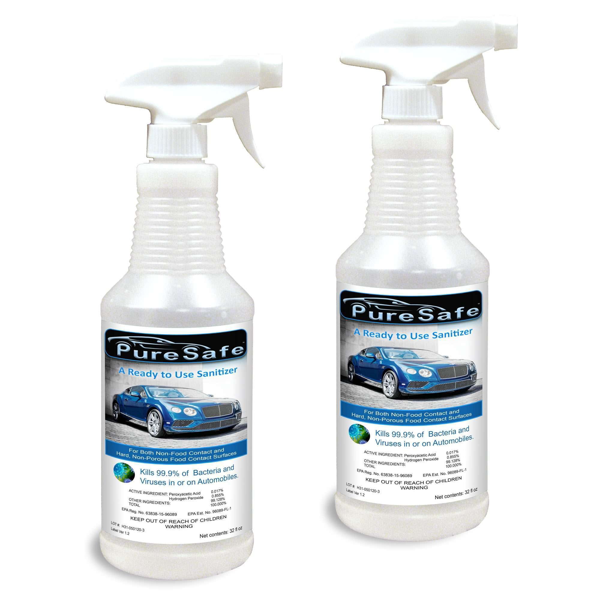 PureSafe Automotive Disinfectant Spray-2x32oz - Walmart.com