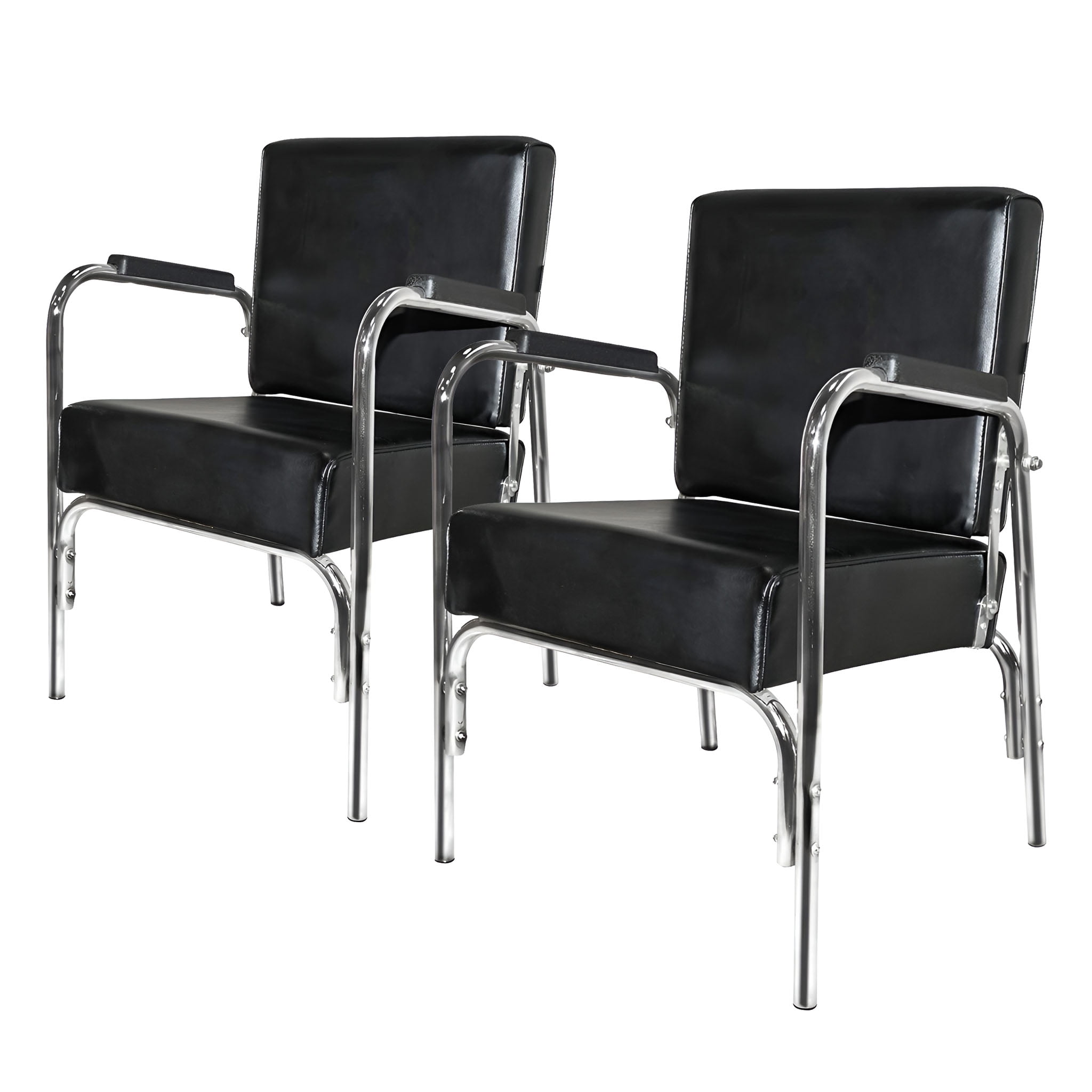 PureSana 2 Pack Chromium Ella Professional Auto Reclining Shampoo Chair ...