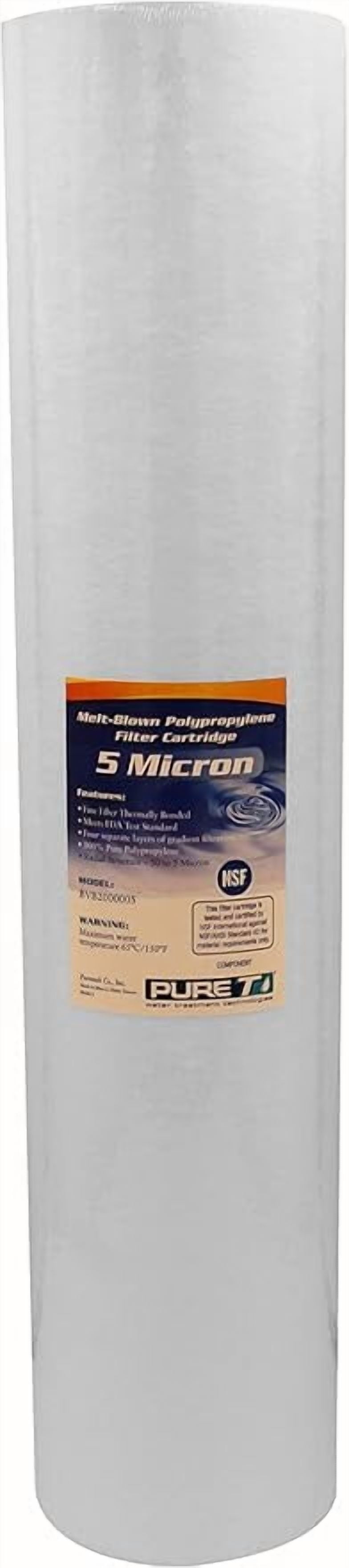 PureT BVB2000005 20x4.5" Water Sediment Filter - NSF Certified - Spun ...