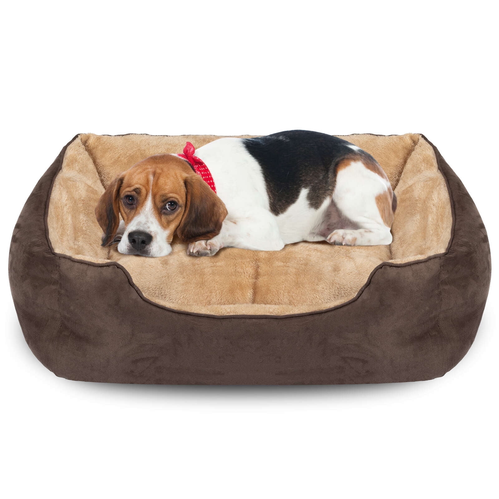 PureWags Dog Bed with Removable Mat, Washable Pet Bed with Anti-Slip ...
