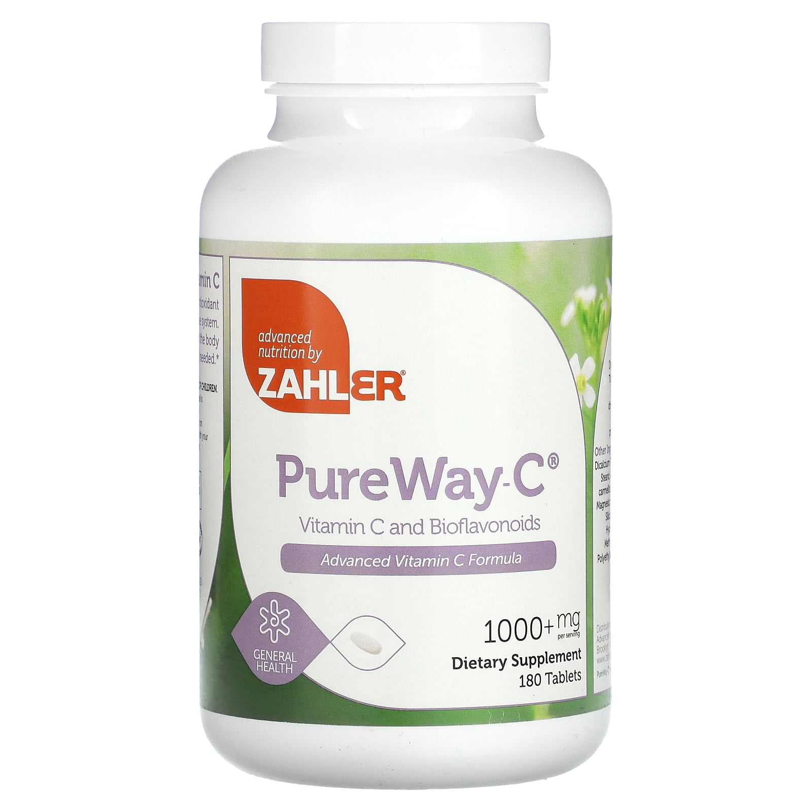PureWay-C, Vitmain C and Bioflavonoids, 1,000+ mg, 180 Tablets, Zahler ...