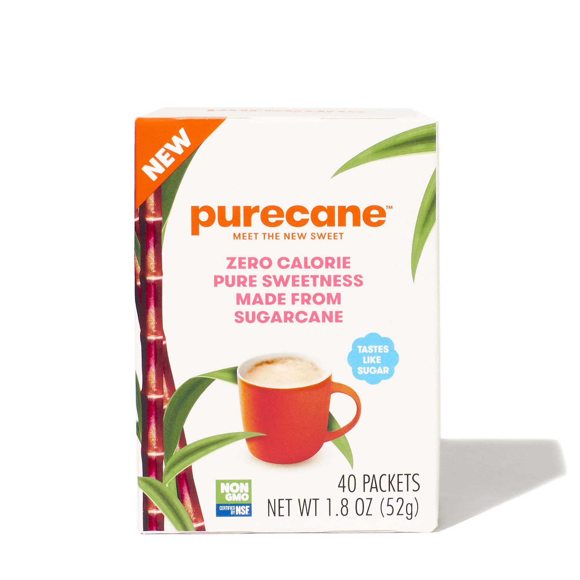 Purecane Zero Calorie Sugarcane Derived Sweetener, 40 Packets - Walmart.com