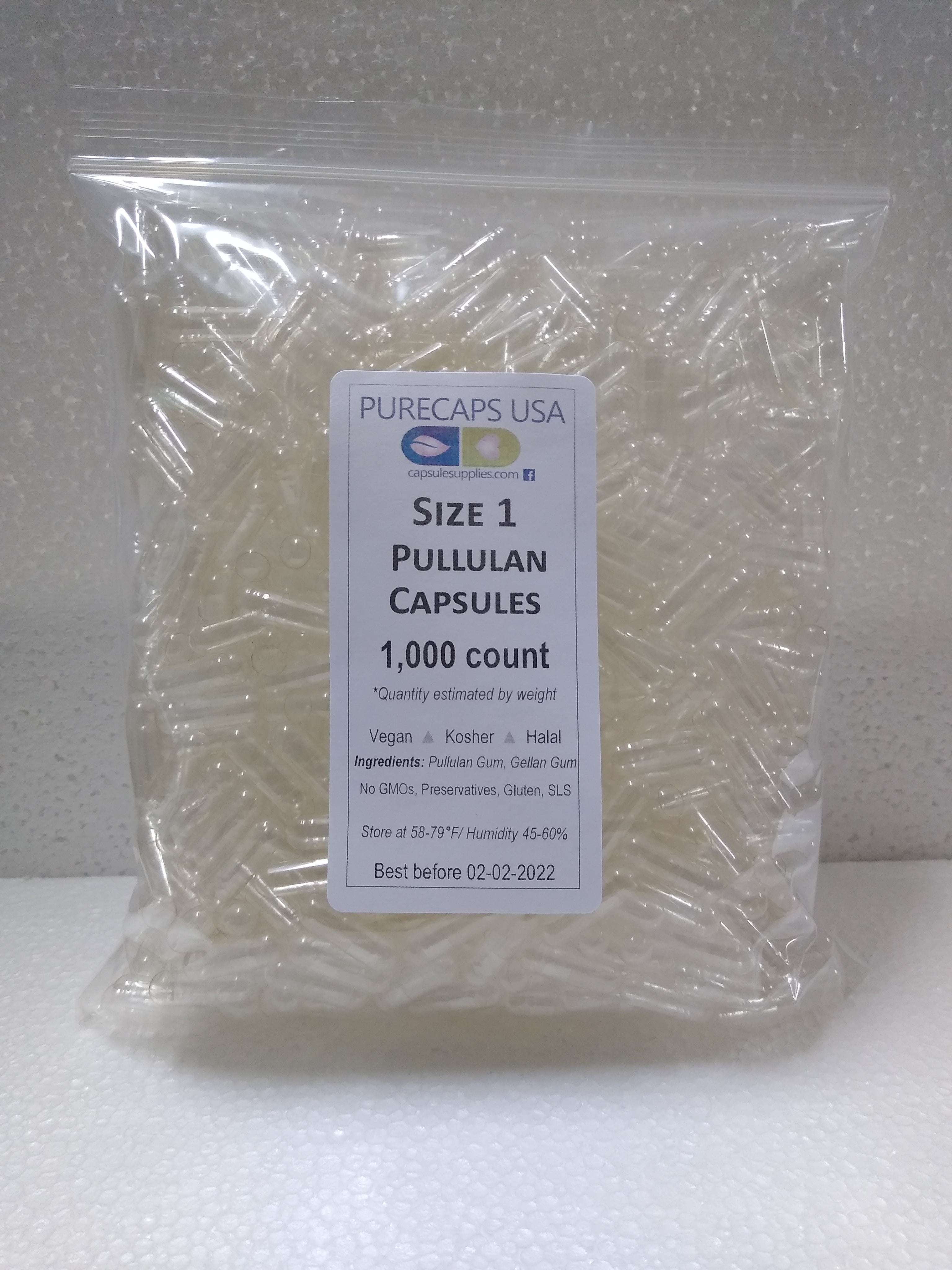 PurecapsUSA - 1,000 Size 1 Fillable Clear Empty Vegetarian Pullulan ...