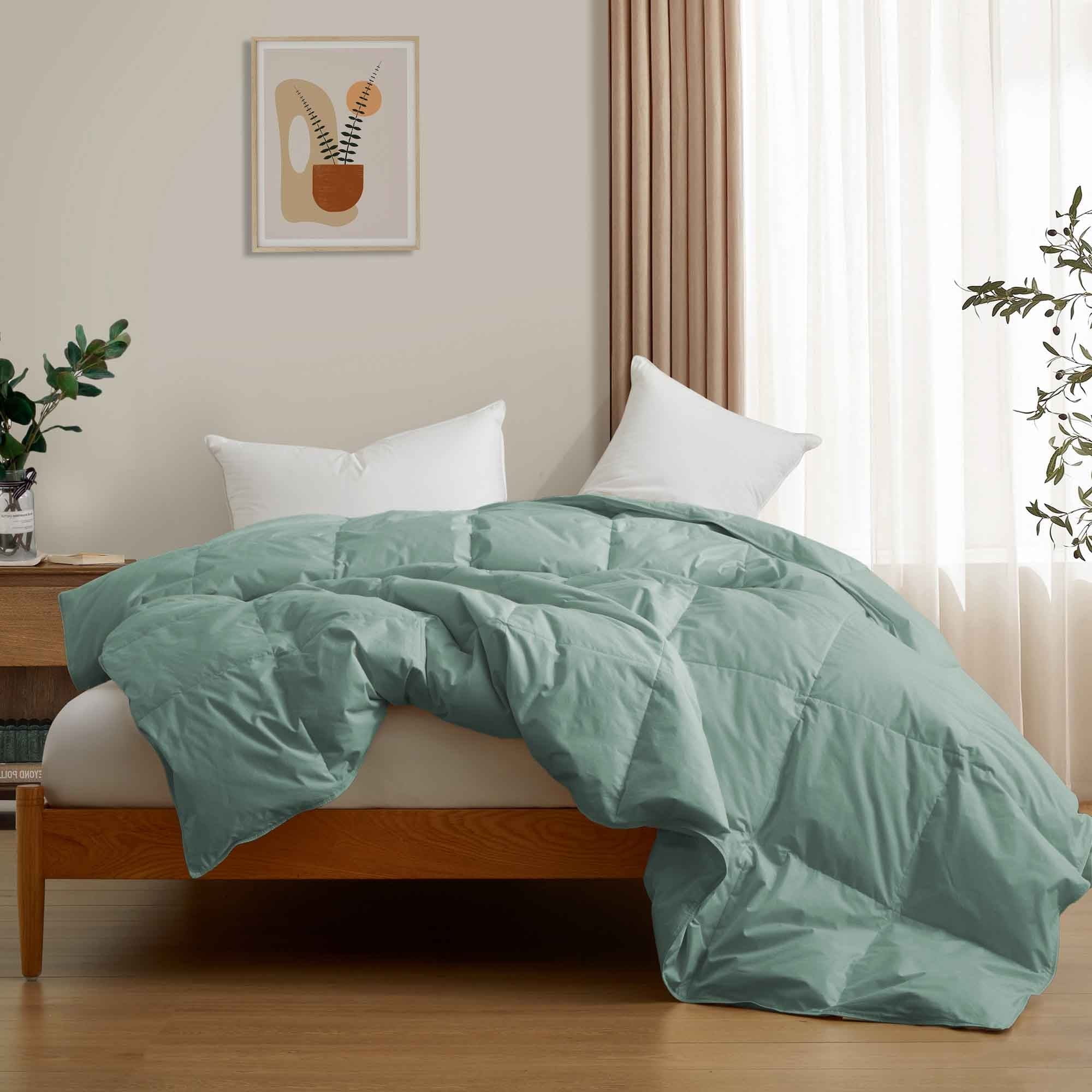 Puredown Lightweight Oversize Down Fiber Comforter Bed Blanket with 100 ...
