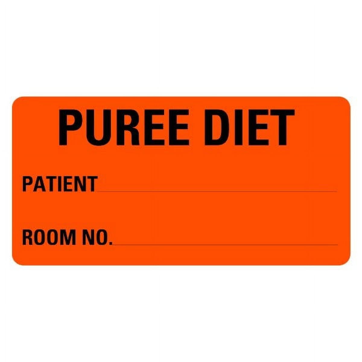 Puree Diet Food Service Medical Labels 2" x 1" - Walmart.com