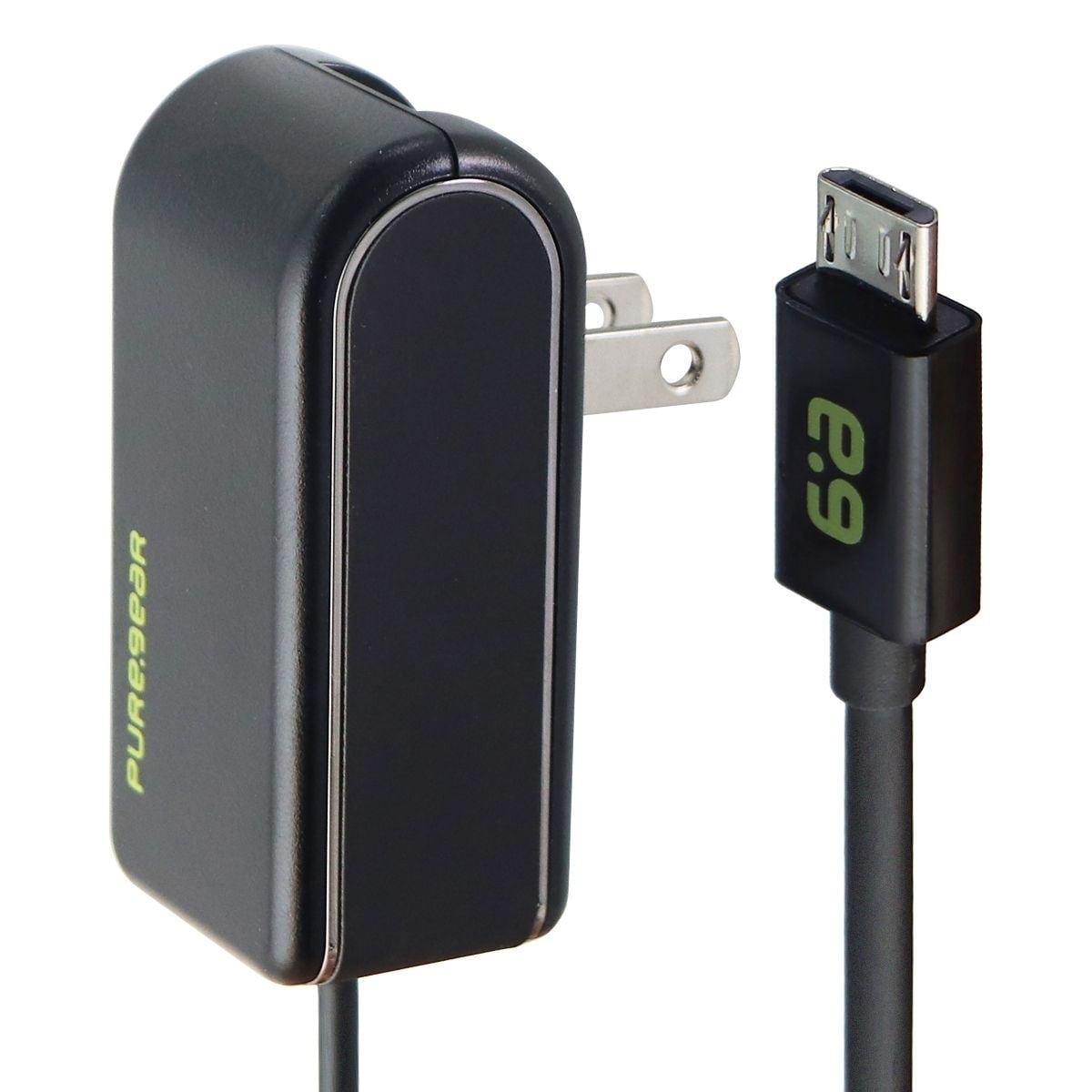 PureGear 12W 2.4A Wall Charger with 5Ft Micro USB Connector Cable ...