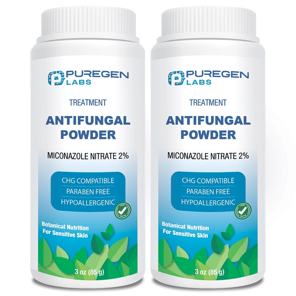 Puregen Labs Antifungal Talc-Free Powder with 2% Miconazole Nitrate for ...