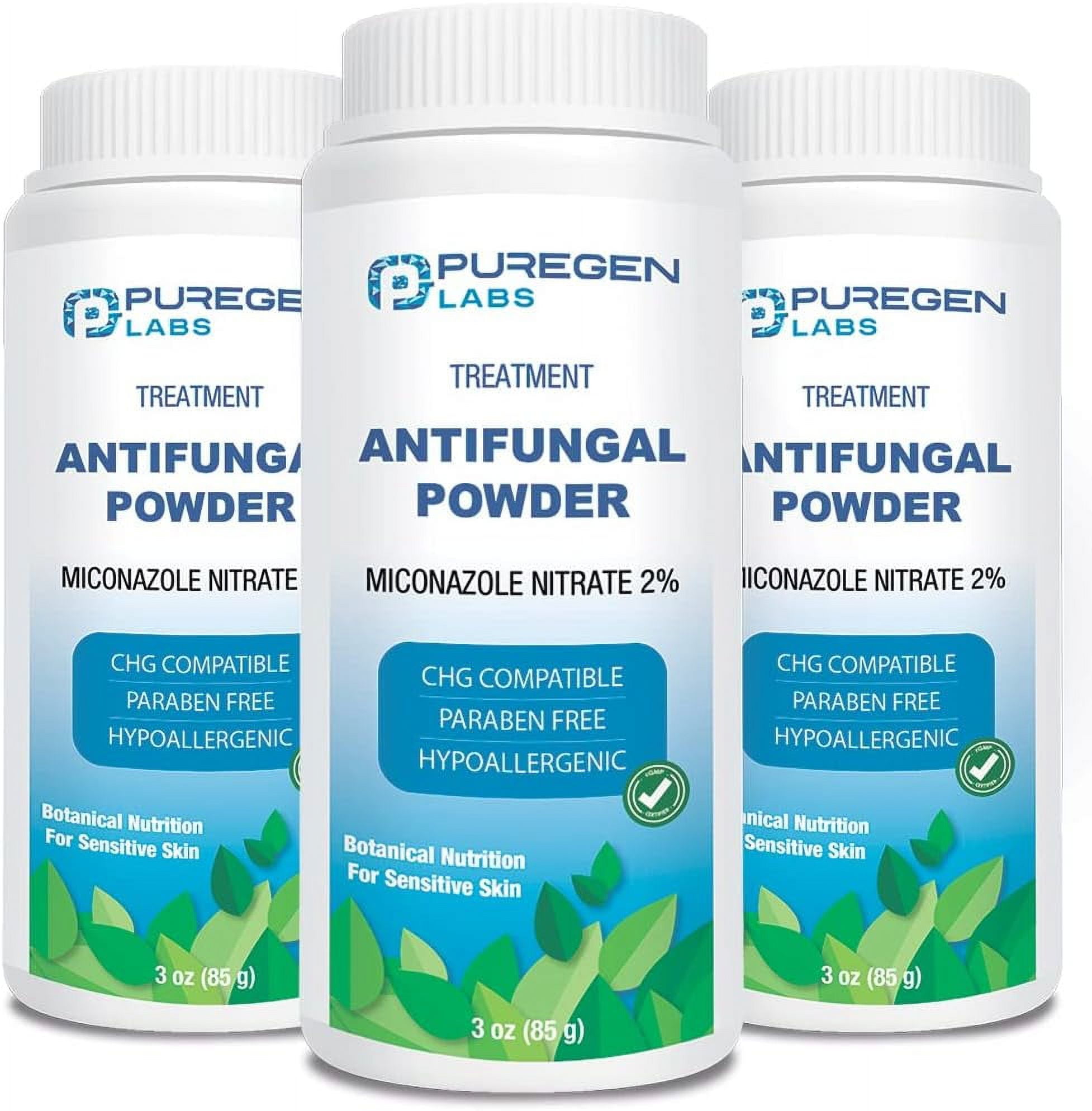 Puregen Labs Antifungal Talc-Free Powder, 2% Miconazole Nitrate, Treats ...