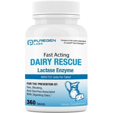Best Naturals Lactase Enzyme Supplement Pills, 2 Pack, 9000 FCC ALU, 90 ...