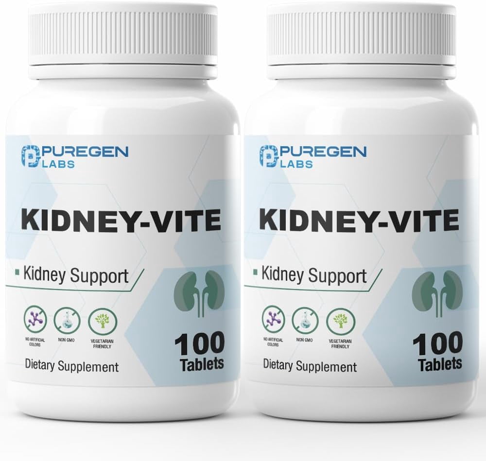 Puregen Labs Kidney-Vite, Kidney and Bladder Support Vitamins, 100 ...