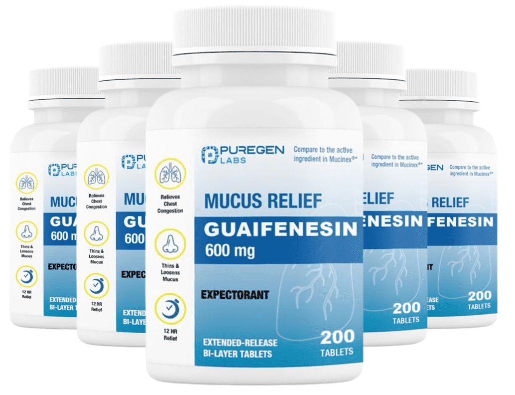 Puregen Labs Mucus Relief 12 Hour Extended Release High Potency ...