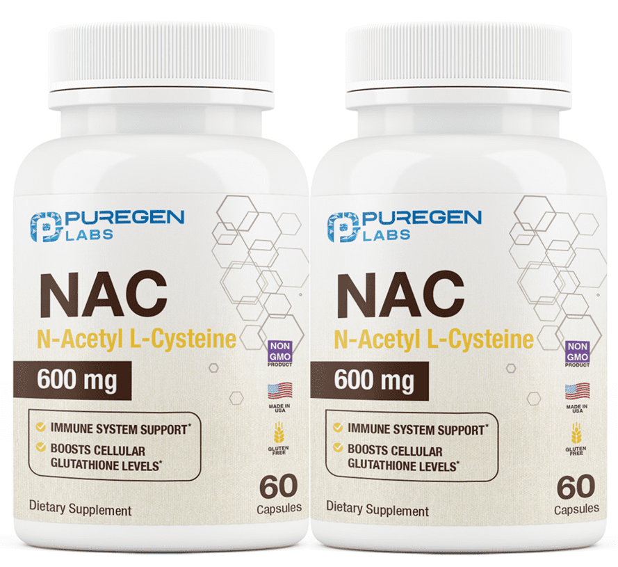 Puregen Labs N-Acetyl-L-Cysteine (NAC) 600mg, Supports Immune ...