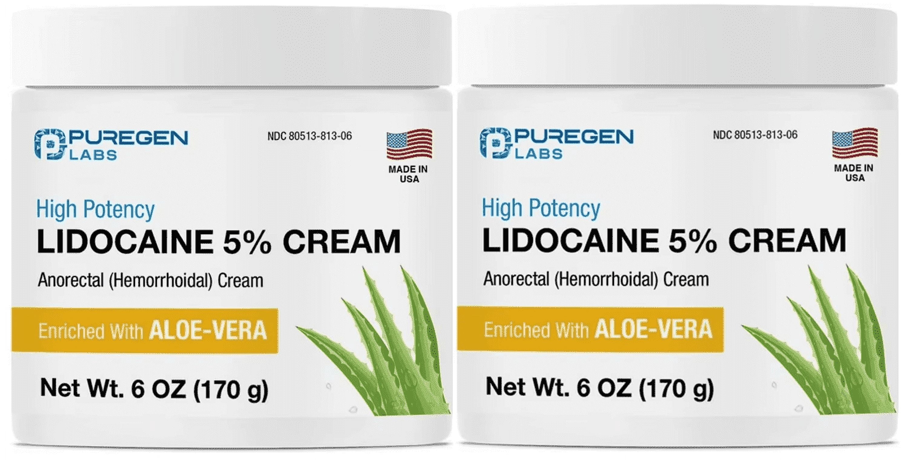 Puregen Labs, Numbing Cream with Aloe Vera, 6 Oz, 2 Count - Walmart.com