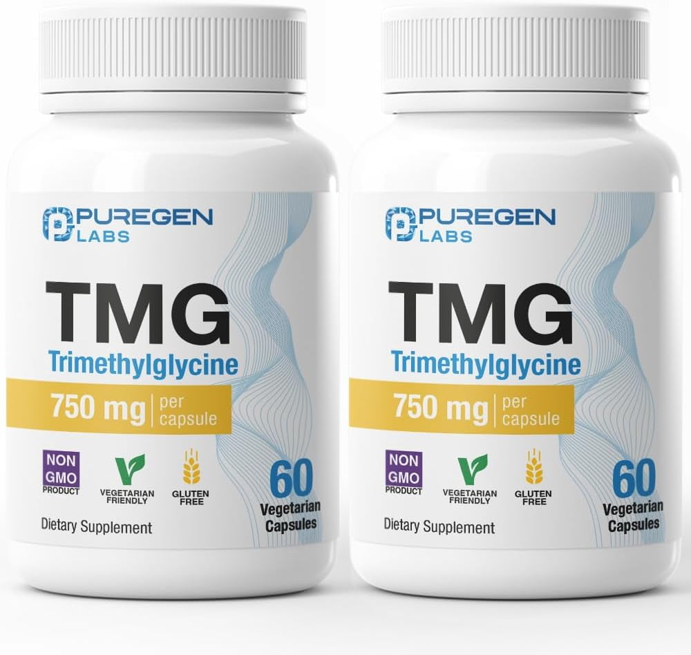 Puregen Labs TMG 750 mg – Trimethylglycine Supplement – Encourages ...