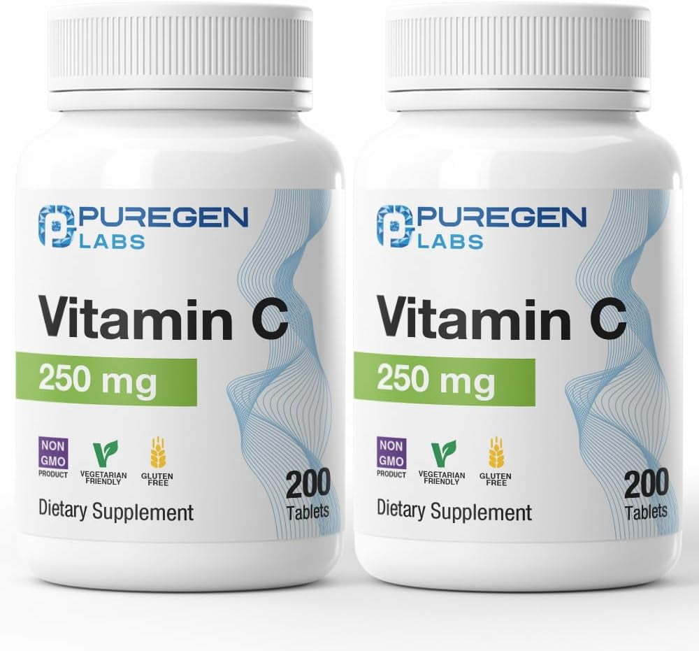 Puregen Labs Vitamin C 250mg, 200 Tablets - 2PK - Walmart.com