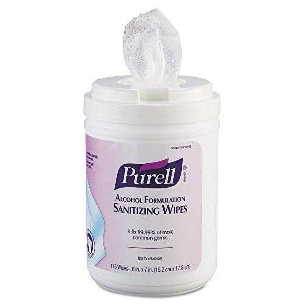 Purell 903106 Premoistened Sanitizing Wipes, Alcohol Formulation, 6 x 7 ...
