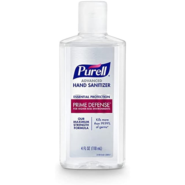 Purell Prime Defense Advanced Hand Sanitizer, Essential Protection, 4 ...
