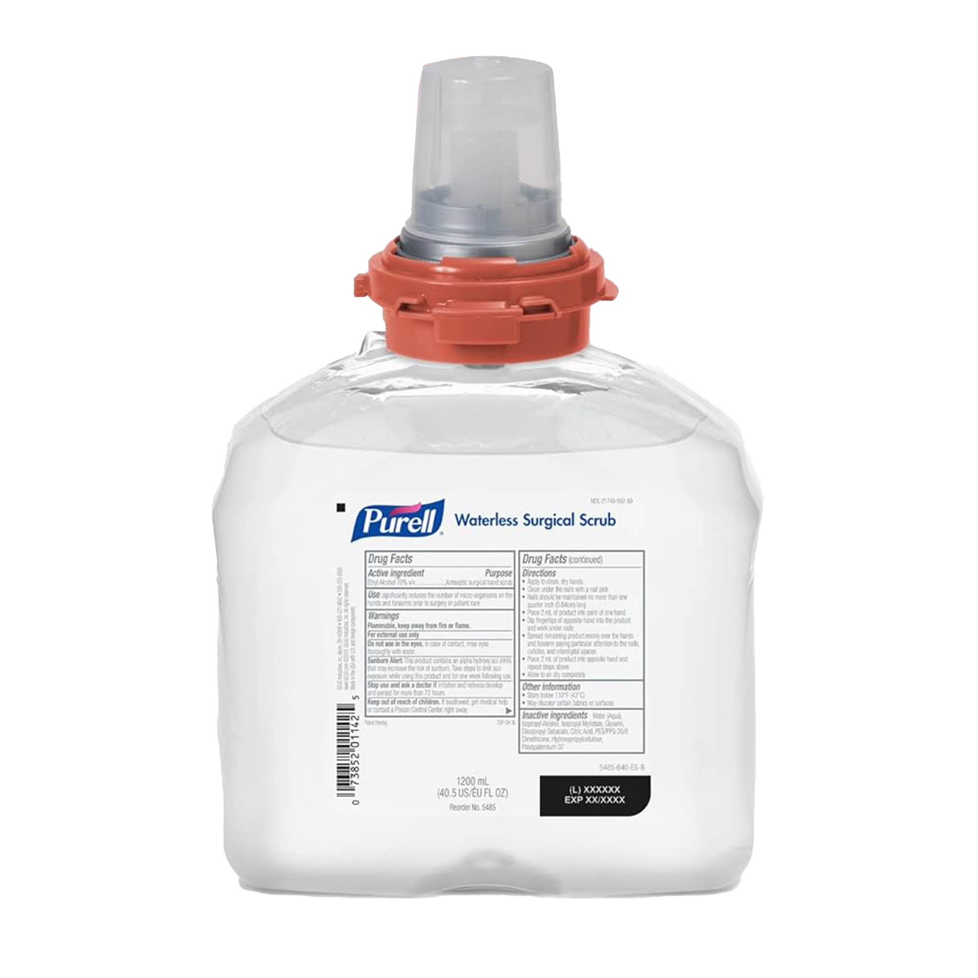 Purell Gel Waterless Surgical Scrub Dispenser Refill Bottle 1,200 mL ...