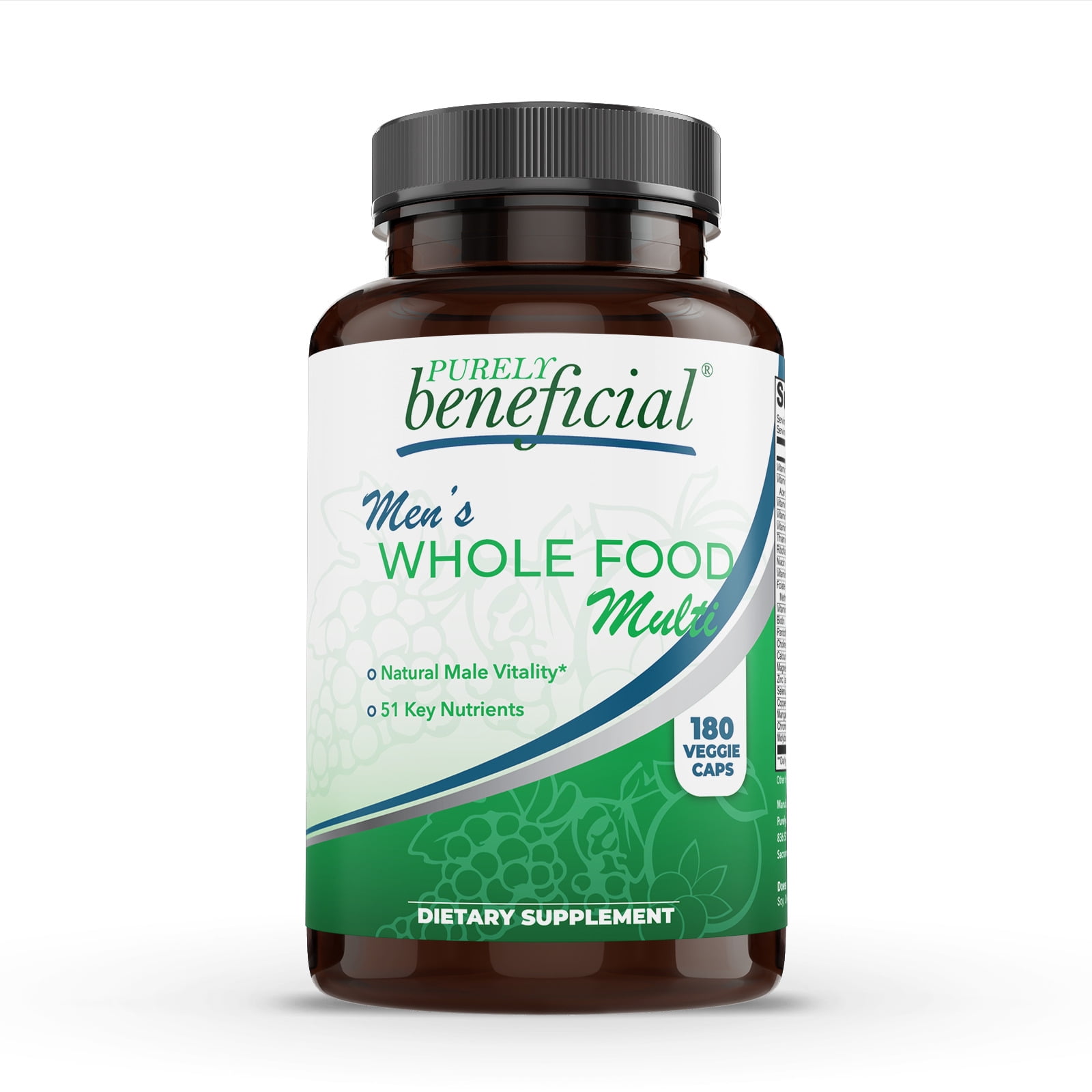 Purely Beneficial Men’s Whole Multi Vitamin –51Key Nutrients Vitamins ...