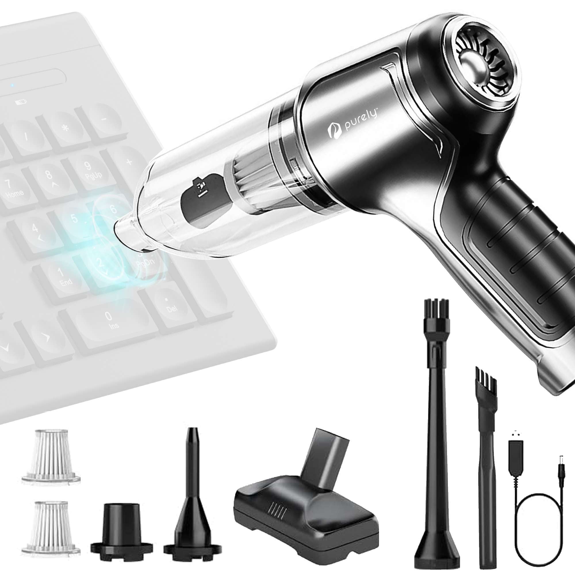 Purely C105 Keyboard Cleaner, Compressed air Duster & Vacuum Cleaner ...