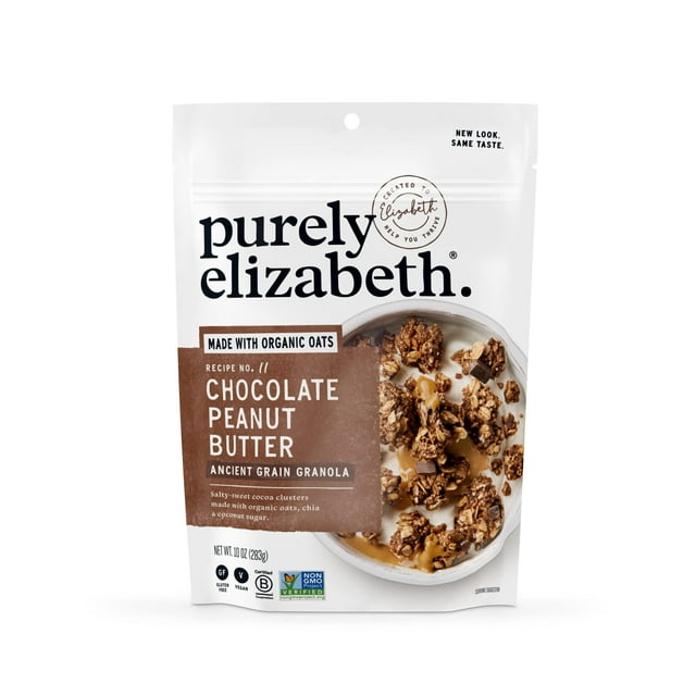 Purely Elizabeth, Chocolate CORNET Peanut Butter, Ancient Grain Granola ...