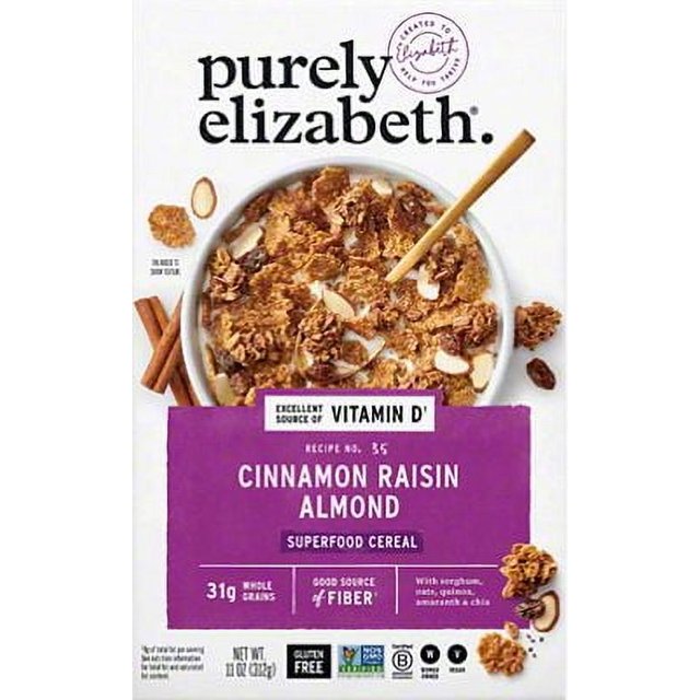 Purely Elizabeth Cinnamon Raisin Almond Superfood Cereal, 11 oz ...