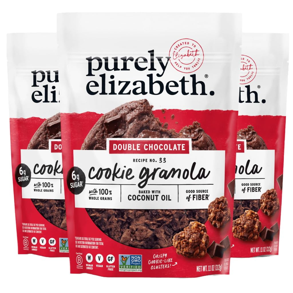 Purely Elizabeth Cookie Granola, Double Chocolate, AIS1 Gluten-Free ...