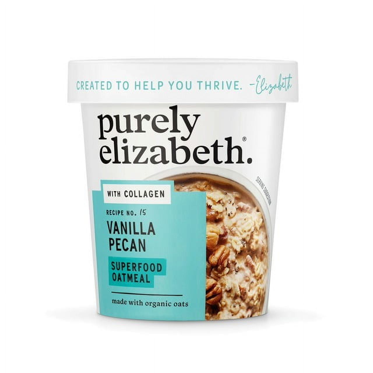 (3 pack) Purely Elizabeth Vanilla Pecan Oatmeal Cup, 2 oz cup - Walmart.com