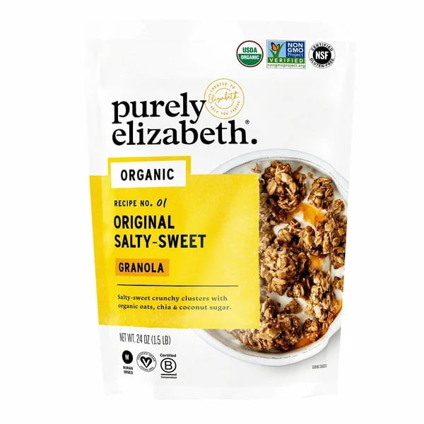 Purely Elizabeth Organic Original Salty-Sweet Granola, 24 Ounce ...